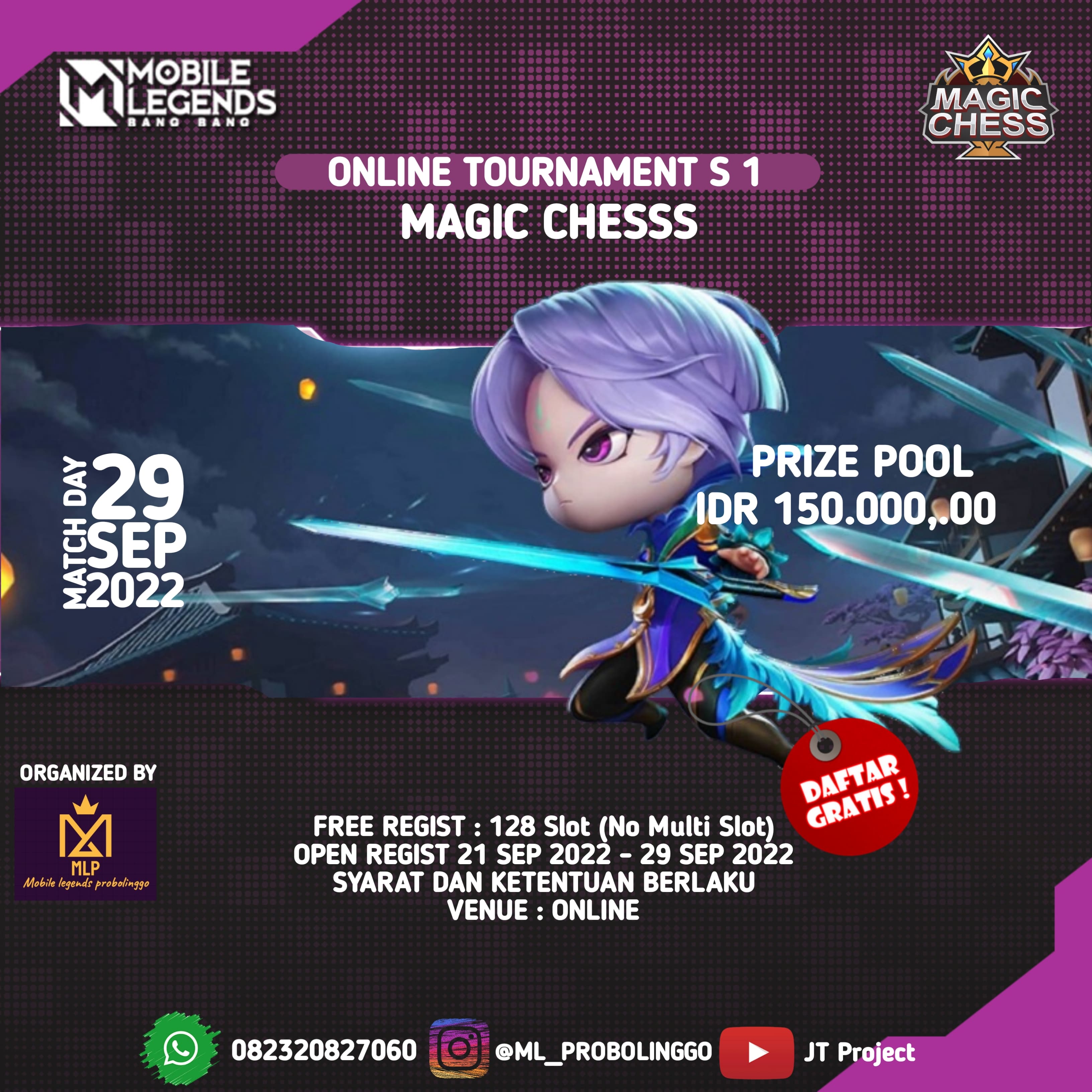 TOURNAMENT ONLINE MAGIC CHESS SEASON 1 BY ML PROBOLINGGO